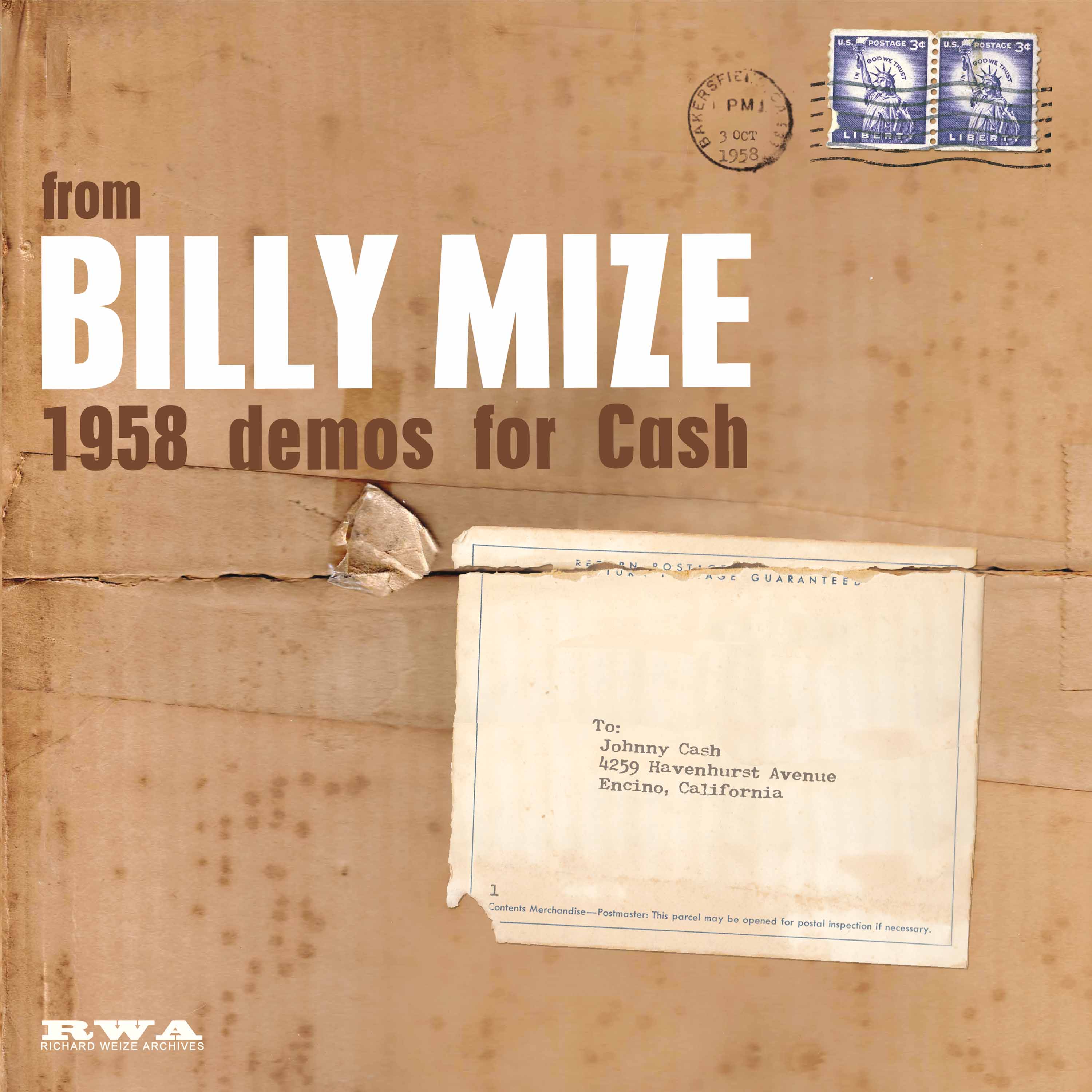 Billy Mize - Billy Mize Sings Six 1958 Demos Written for Cash | ...and ...